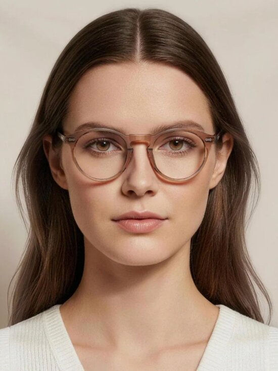 IGIOO | Accessories | Igioo Round Transparent Champagne Eyeglass Frames ...